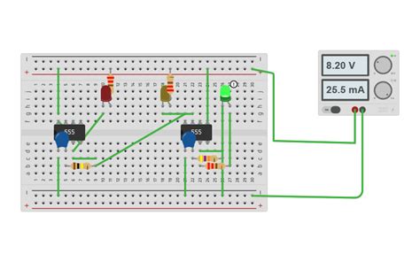 Circuit Design Traffic Lights Tinkercad