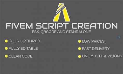 create a custom script for your fivem server esx qbcore or standalone