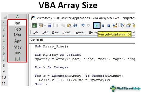 vba array size step by step guide with examples