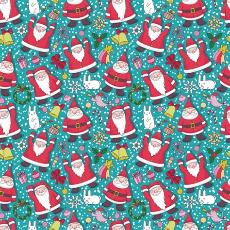 Cute Christmas Seamless Pattern Vector Vectors Graphic Art Designs In