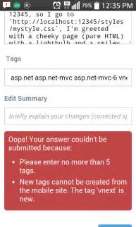 failed edit to a question says your answer couldn t be submitted