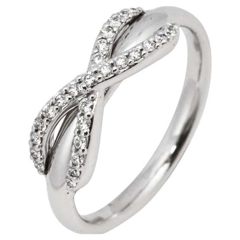 Tiffany And Co White Gold Diamond Infinity Ring At 1stdibs Tiffany
