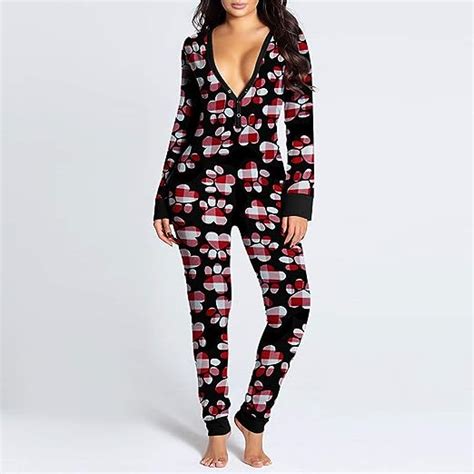 N Aaa Funny Patterned Womens Print Pajamas Button Down Front