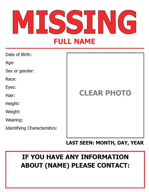 Missing Person Poster