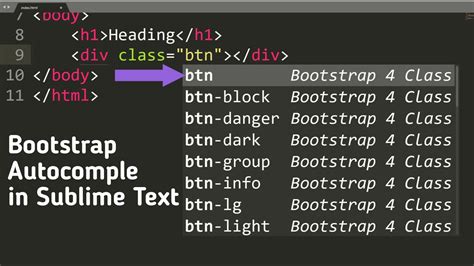 bootstrap 4 autocomplete sublime text 3 install bootstrap