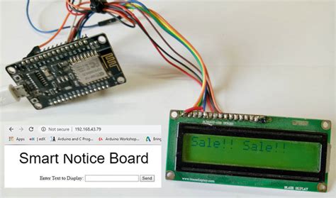 iot based web controlled notice board using nodemcu esp8266