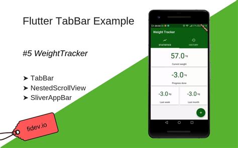 flutter tabbar example weighttracker 5 fidev