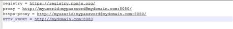 node js npm proxy configurations
