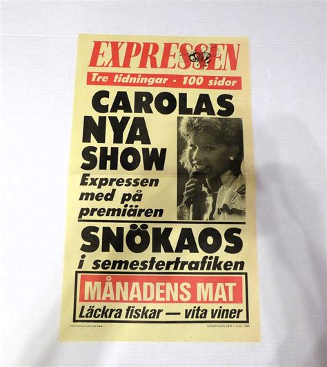 Se Produkter Som Liknar Löpsedel Expressen 1 6 1984 På Tradera