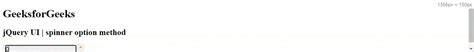 jquery ui spinner option method geeksforgeeks