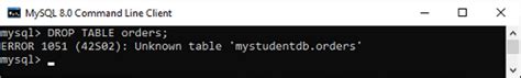 mysql drop table javatpoint