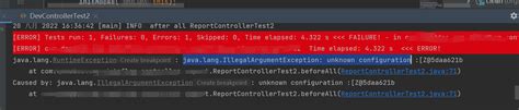 java lang illegalargumentexception unknown configuration · issue 323