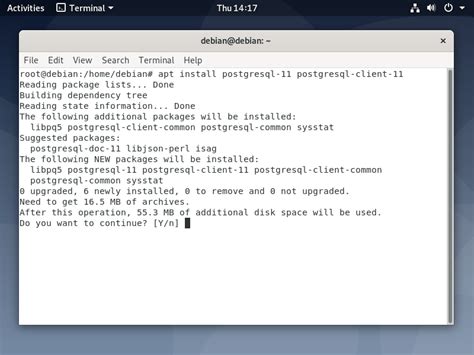 Установка postgresql в debian 10 losst