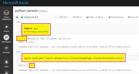 python version in azure databricks stack overflow