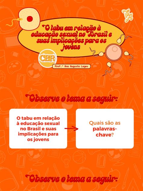 Tema De Redação O Tabu Em Relação À Educação Sexual No Brasil E Suas