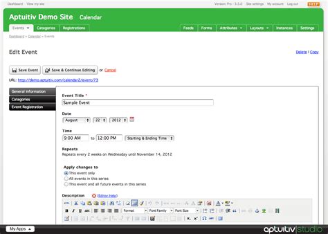 editing events branch cms documentation