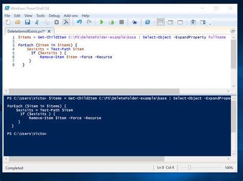 powershell delete folder or file how to delete folders and files in ps