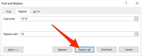 how to remove empty lines from a word document