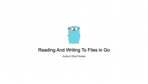 reading and writing to files in go