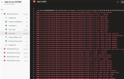 node js azure devops npm build contains files that don t exist