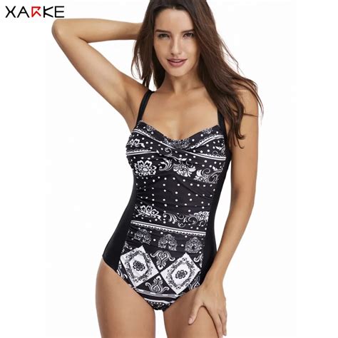 Xarke Swimsuit One Piece Bikini Women Monokini Sexy Body Suit Push Up