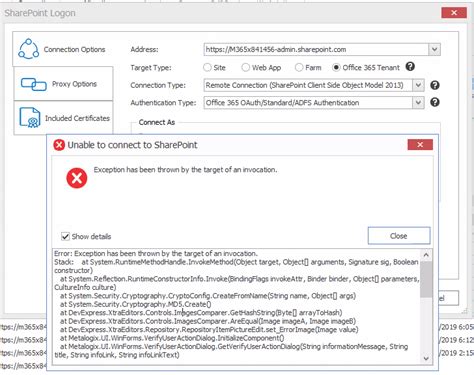 i am getting a datapage error exception has been thrown by the target