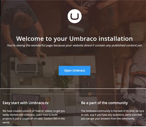 can not see published pages using umbraco and getting started our