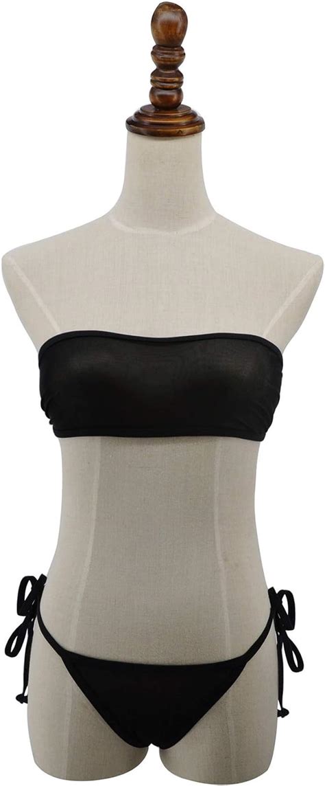 Sherrylo Sheer Bikini See Through Bikinis Bandeau Top Mini Brazilian