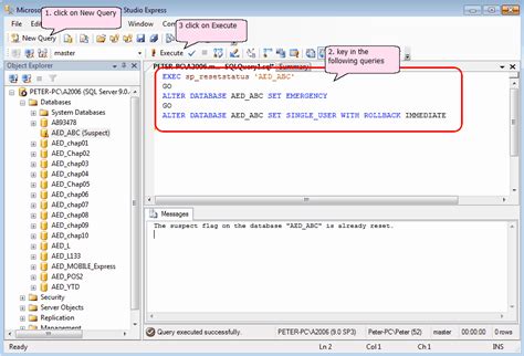 troubleshooting cannot open database “aed xxx