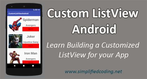 custom listview android building custom listview with images