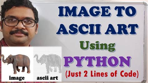 image to ascii art using python ascii art using python youtube