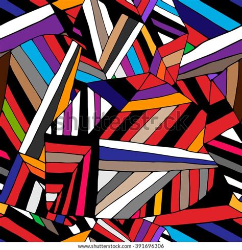 Seamless Triangle Pattern Vector Background Geometric Stock Vector