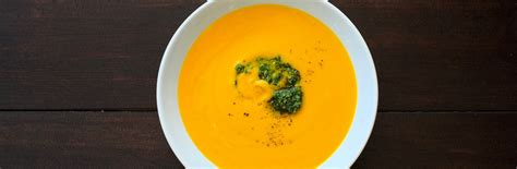 Carrot Parsnip And Ginger Soup With Cilantro Cashew Pesto Recipe From