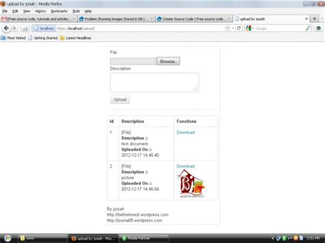 upload files on php mysql site server and saving details