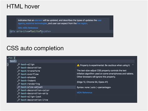 custom data format evolving html and css language features