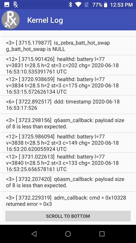 rxlogger settings zebra technologies techdocs