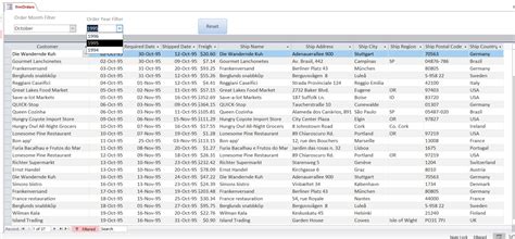 how to make a ms access filter form with combobox using vba