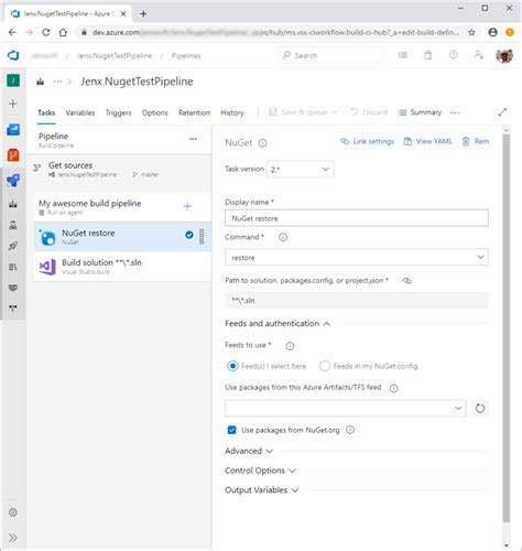 azure devops the nuget command failed with exit code 1 packages