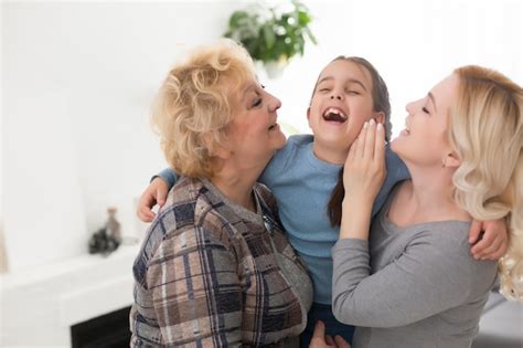 Premium Photo Three Generations Of Women Beautiful Woman And Teenage