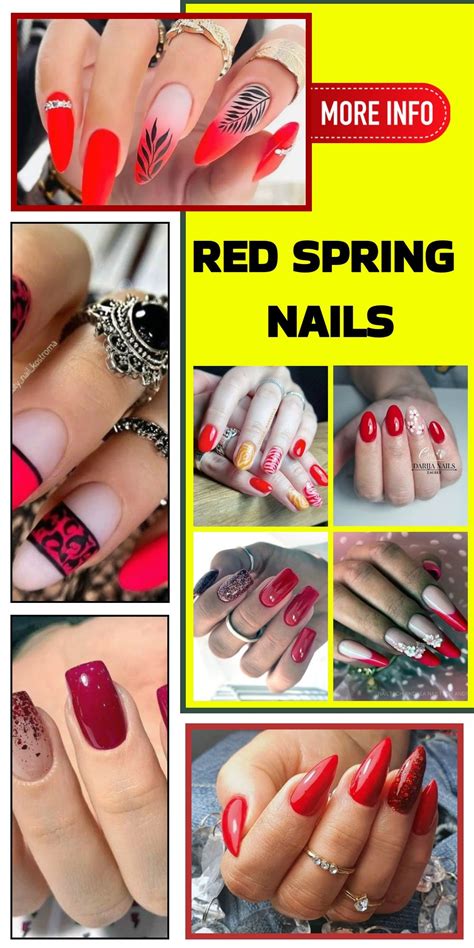 Bold Red Spring Nails Captivating Designs For 2024 In 2024 Spring