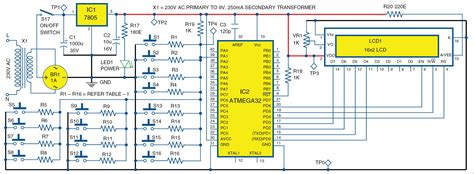 single wire 4x4 matrix keypad using avr electronics projects diy
