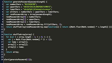 javascript password generator example code example