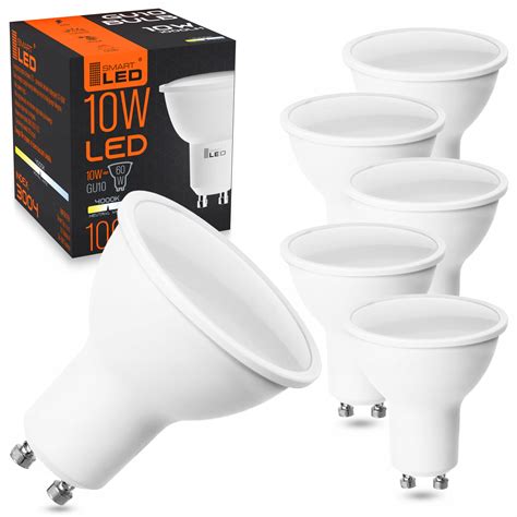 Żarówka Gu10 Led 2835 Smd 10w Neutralna Biała Energooszczędna Nie Mruga