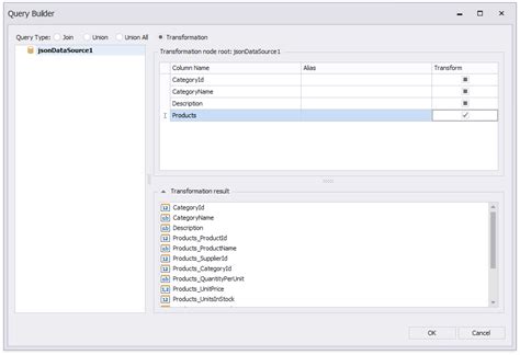bind a report to a transformation based data source devexpress end