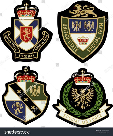 Classic Heraldic Royal Emblem Badge Shield Stock Vector Royalty Free