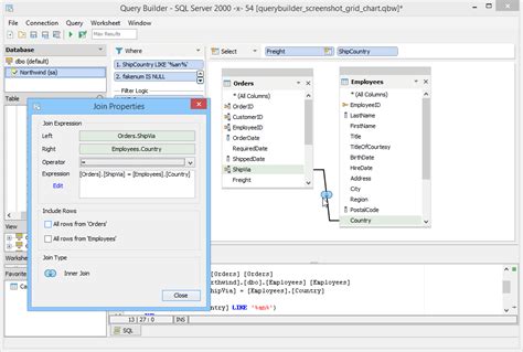 how to get table properties in sql server using query builder