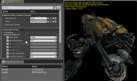 material instance editor user guide unreal engine 4 27 documentation