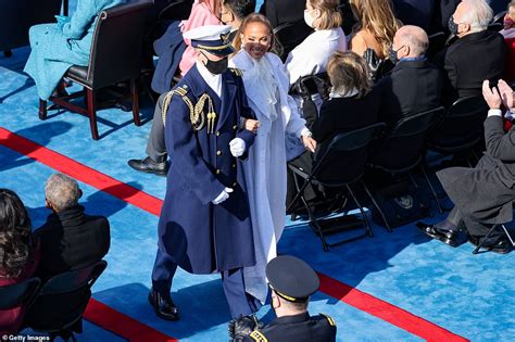 Jennifer Lopez Wears White Trouser Suit For Joe Bidens Inauguration