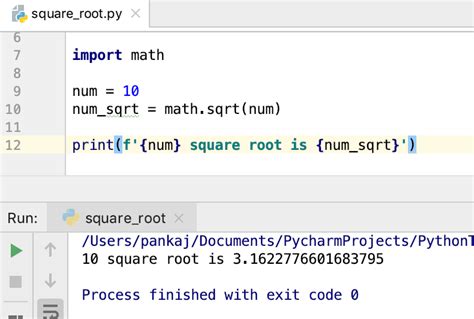 python square root of a number journaldev