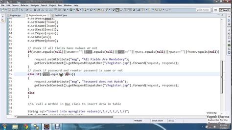 3 how nulls and passwords checked and value prints on jsp youtube